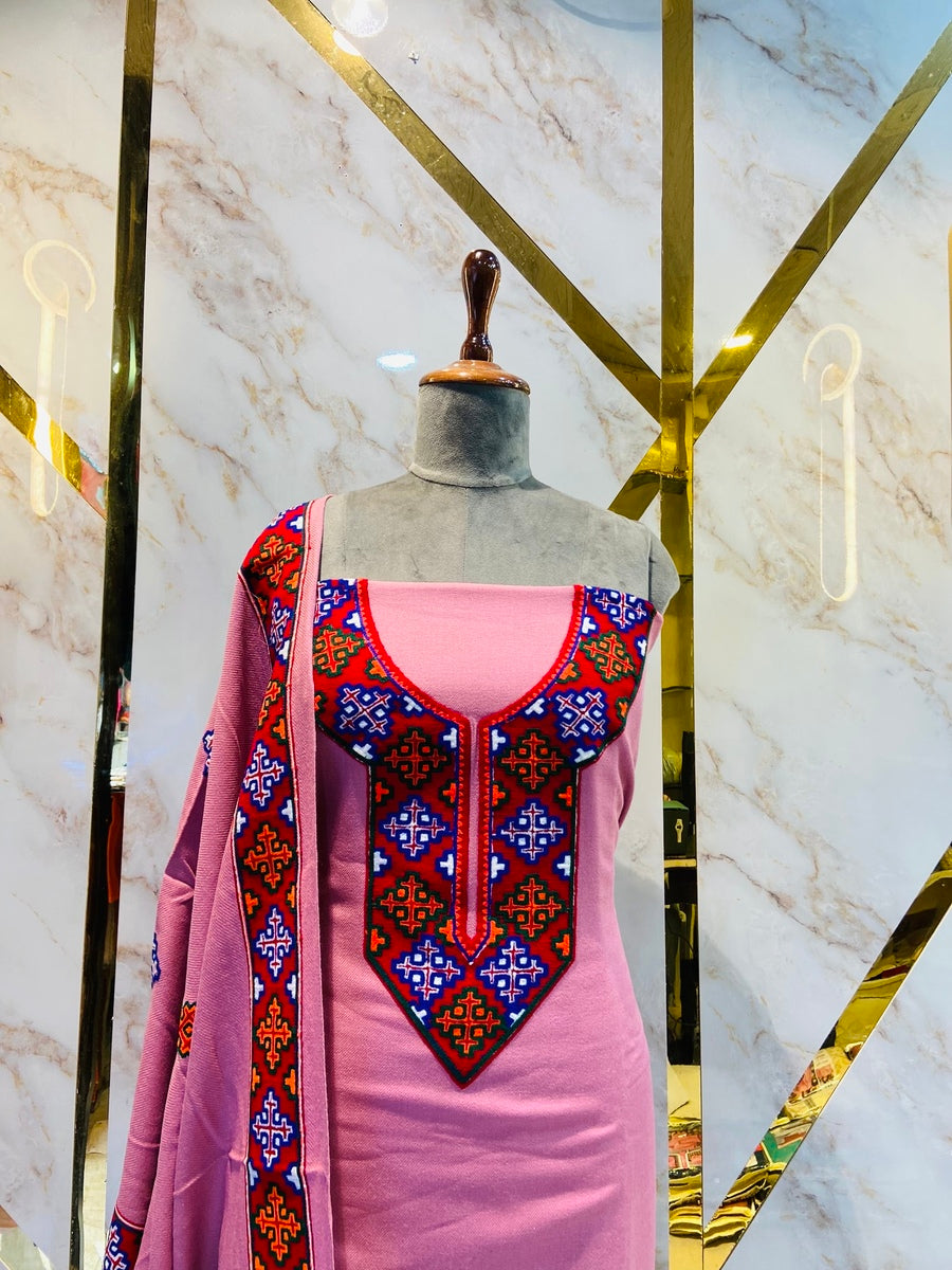 Pure winter 🥶 kinnauri (hand made ) suit( 4 side work ) – Aur Dikhao.