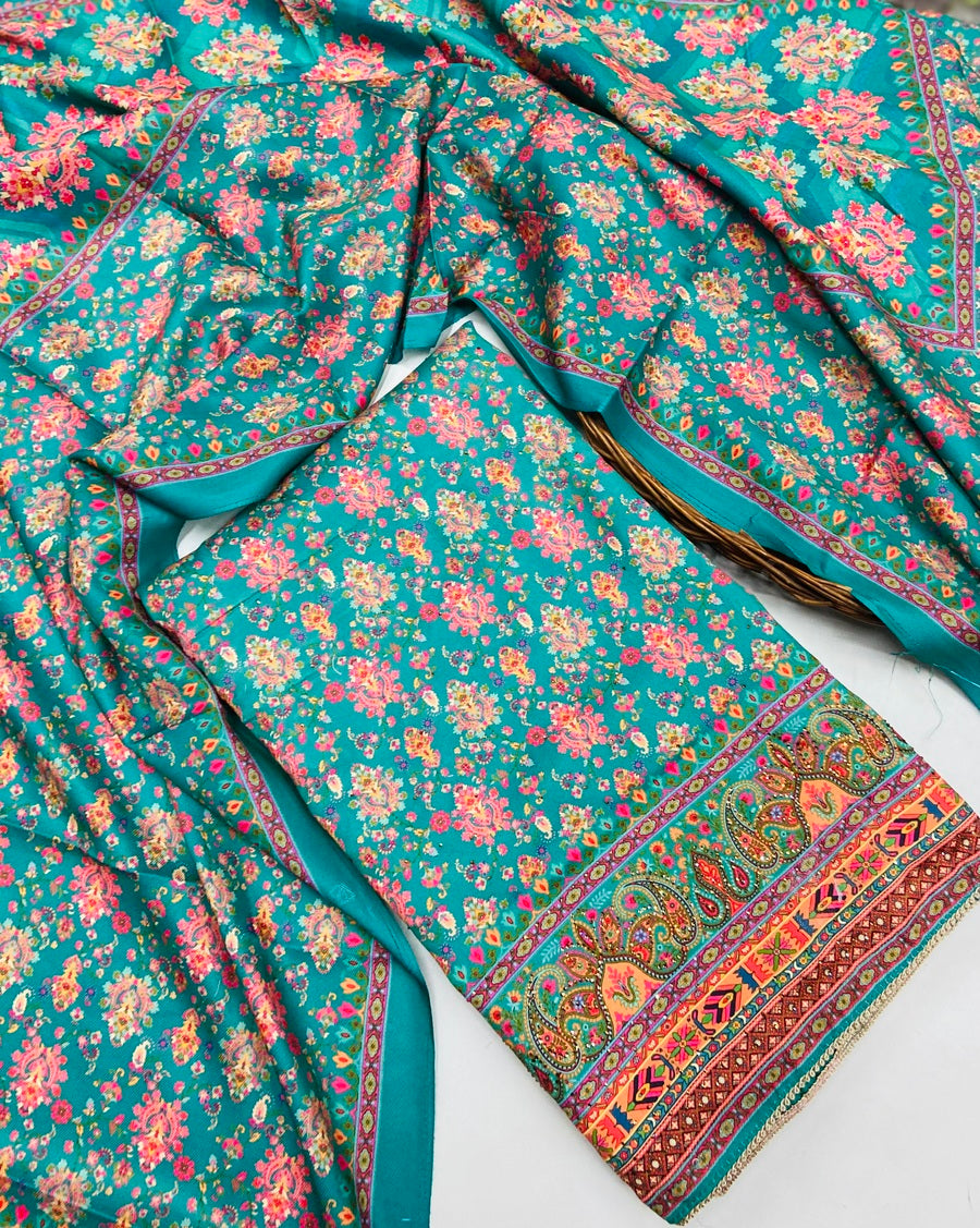 Premium Pashmina kani print Suit – Aur Dikhao.