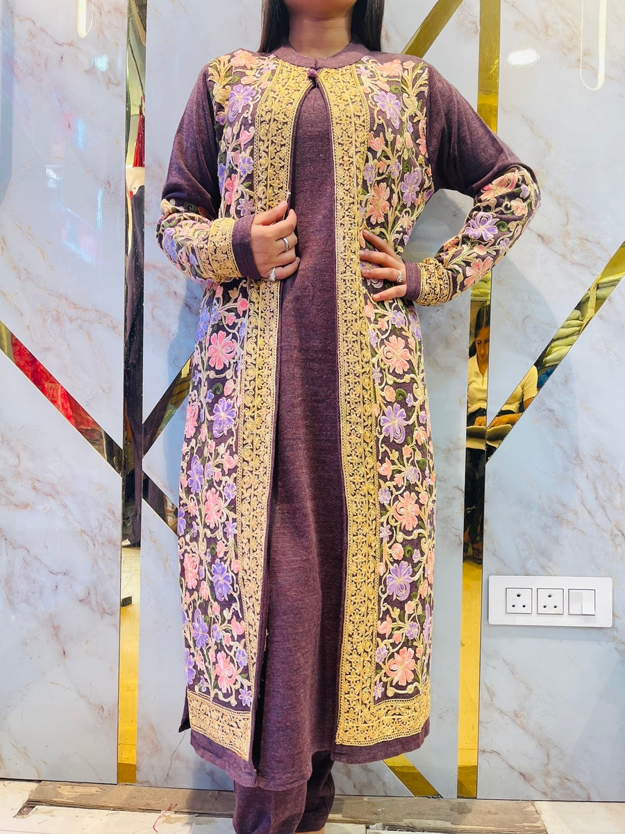 Beautiful Kashmiri winter 🥶 Ready made jacket suit – Aur Dikhao.