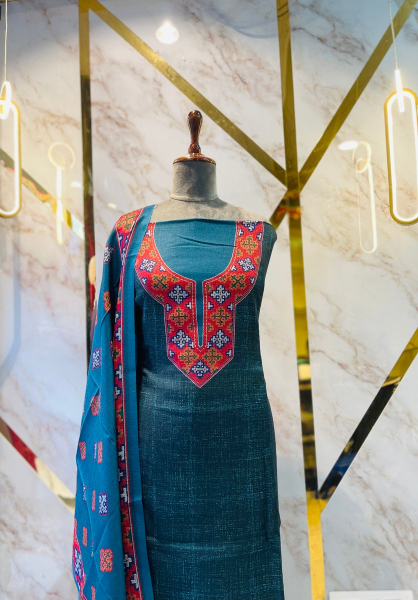 Premium kinnauri Pashmina kani print Suit – Aur Dikhao.