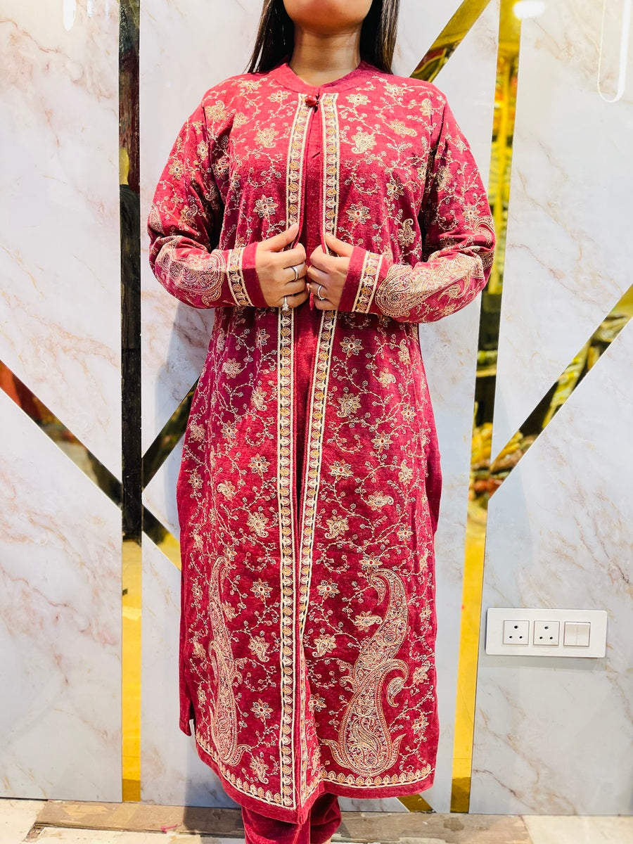 Beautiful Kashmiri winter 🥶 Ready made jacket suit – Aur Dikhao.