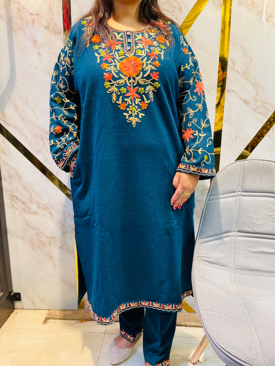 Premium Kashmiri Faran Full Suit (With Pants) ️ – Aur Dikhao.